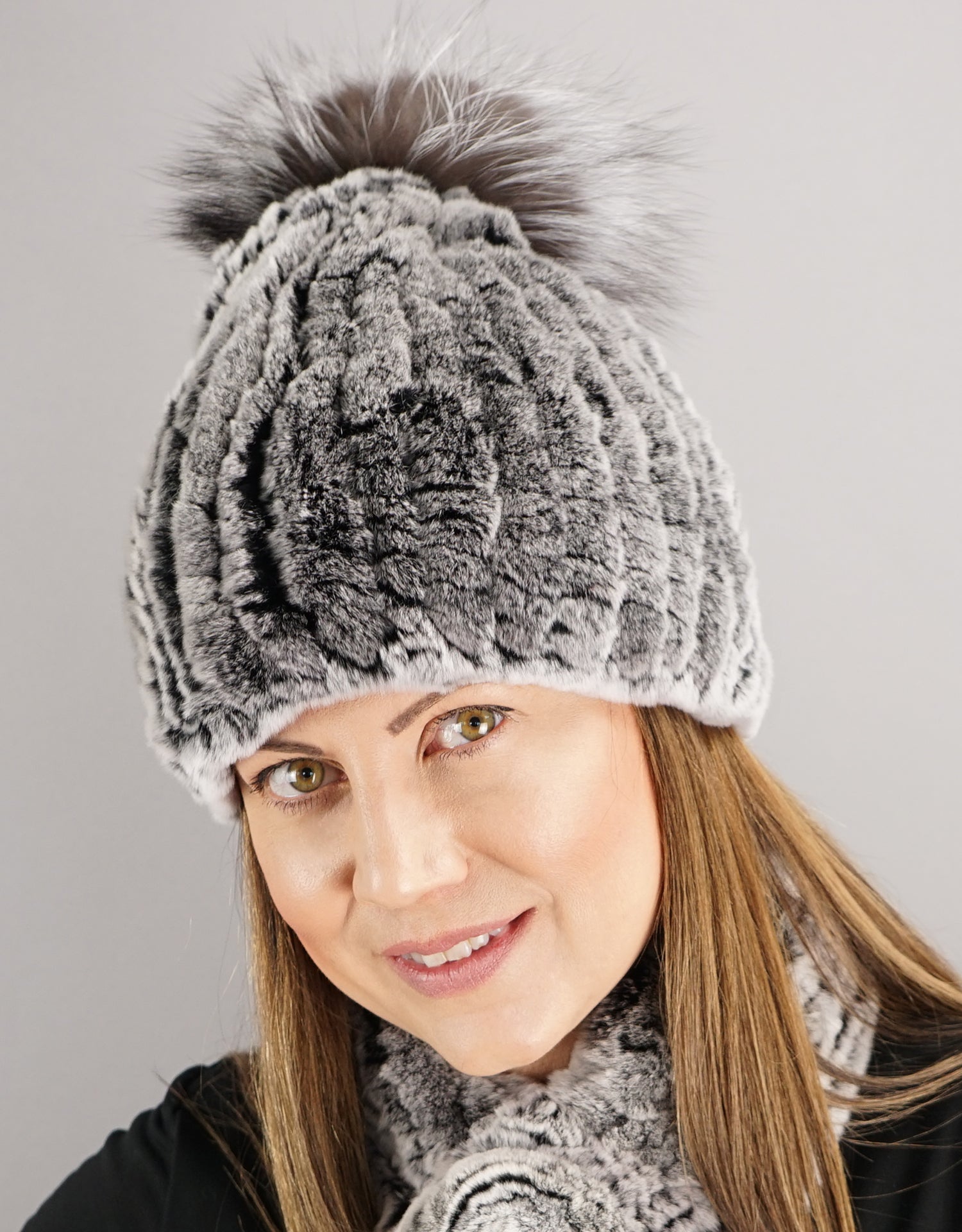 Classic Pom Pom Hat - Black Snow - Snowflake
