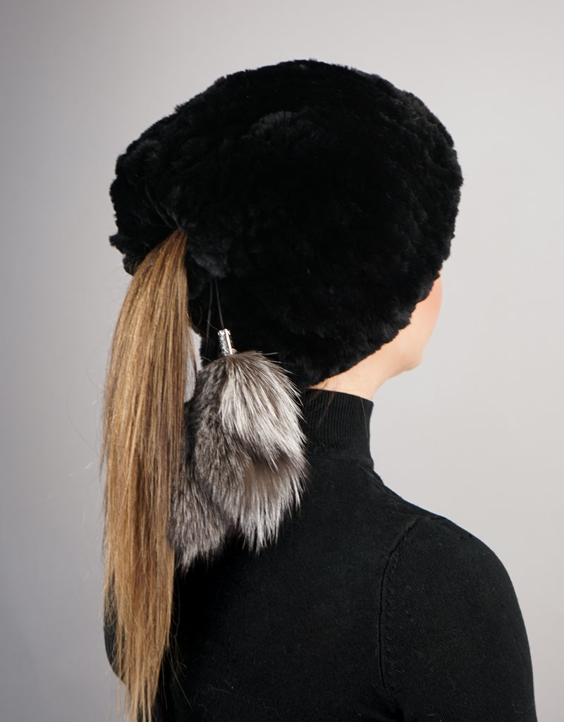 Draw Slouch Hat - Black - Snowflake