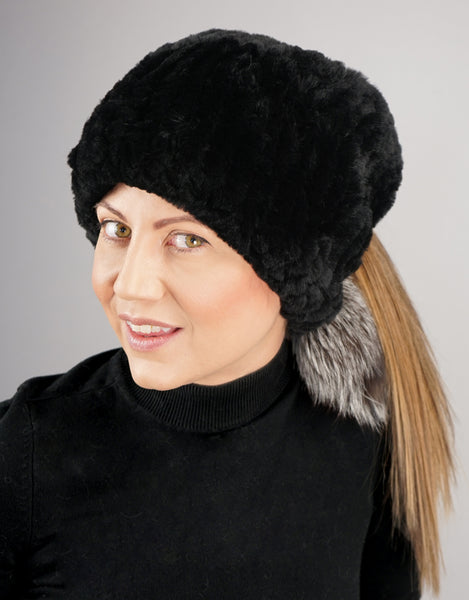 Draw Slouch Hat - Black - Snowflake