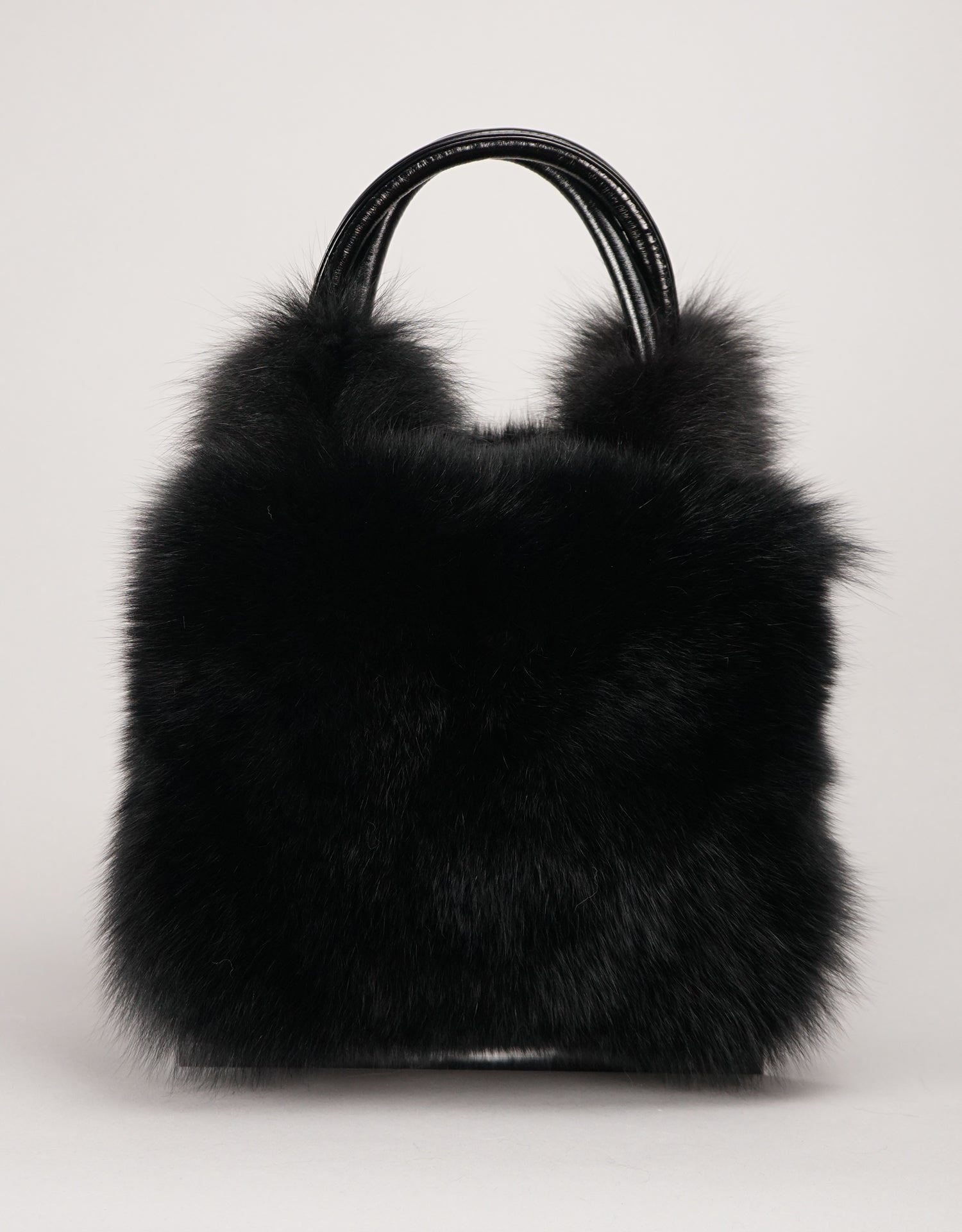 Double Handled Fox Bag - Black - Snowflake