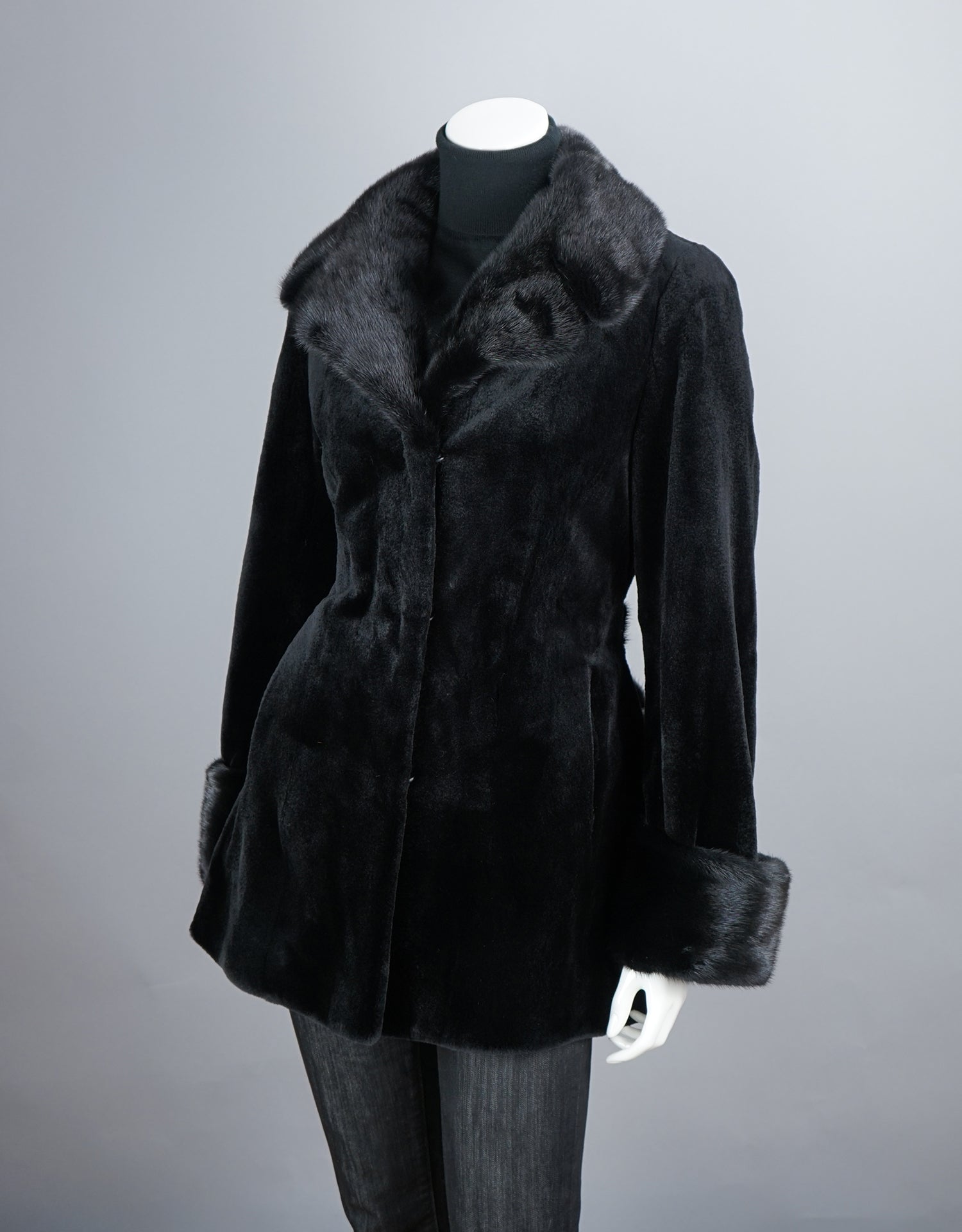 Sheared Mink Belted Jacket - Snowflake