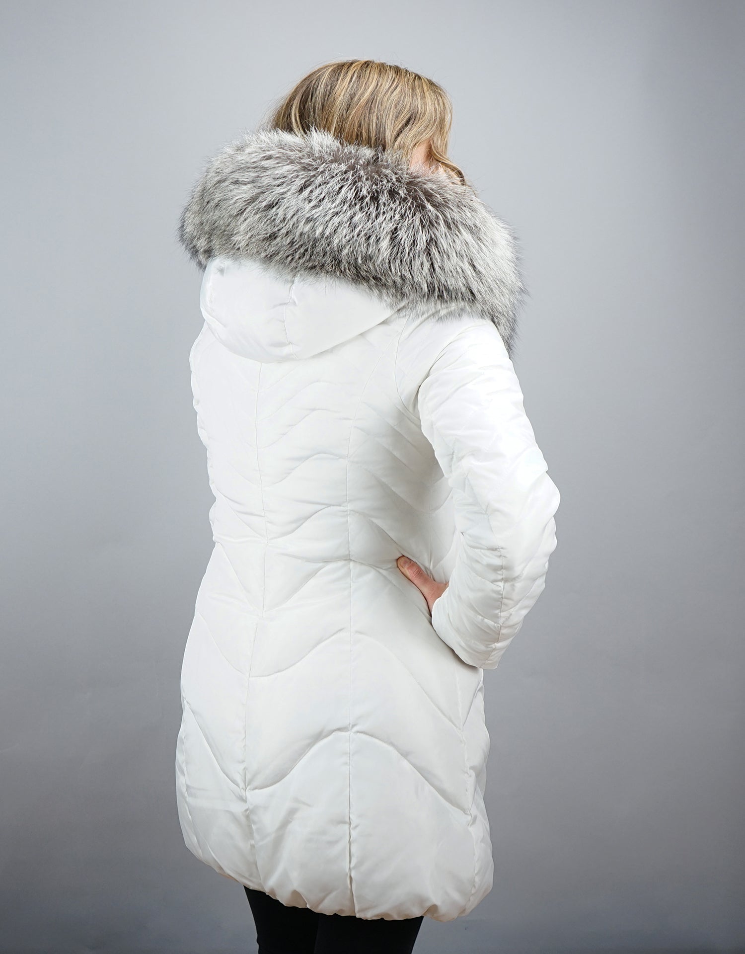 Fitted Down Stroller - White Silver - Snowflake