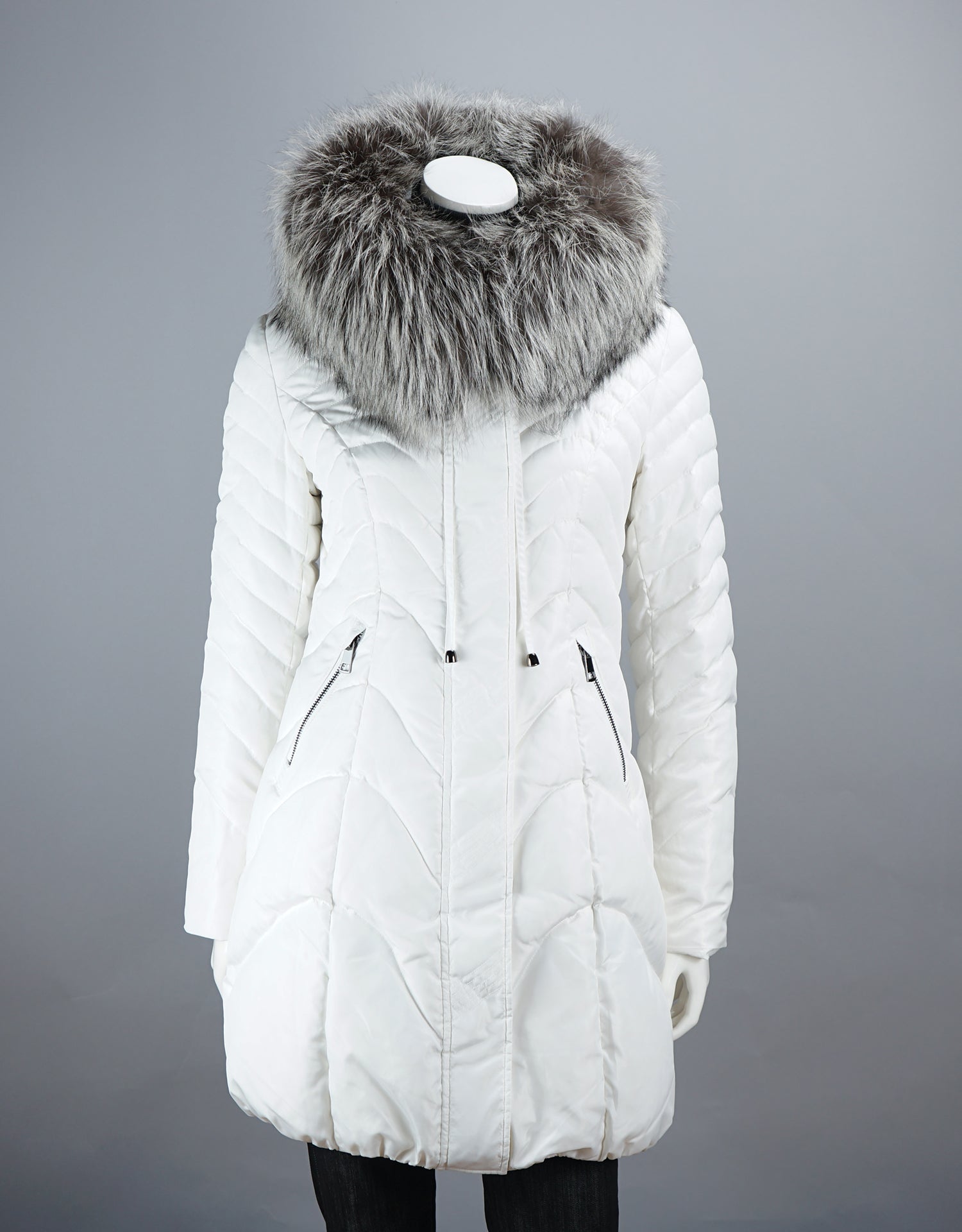 Fitted Down Stroller - White Silver - Snowflake