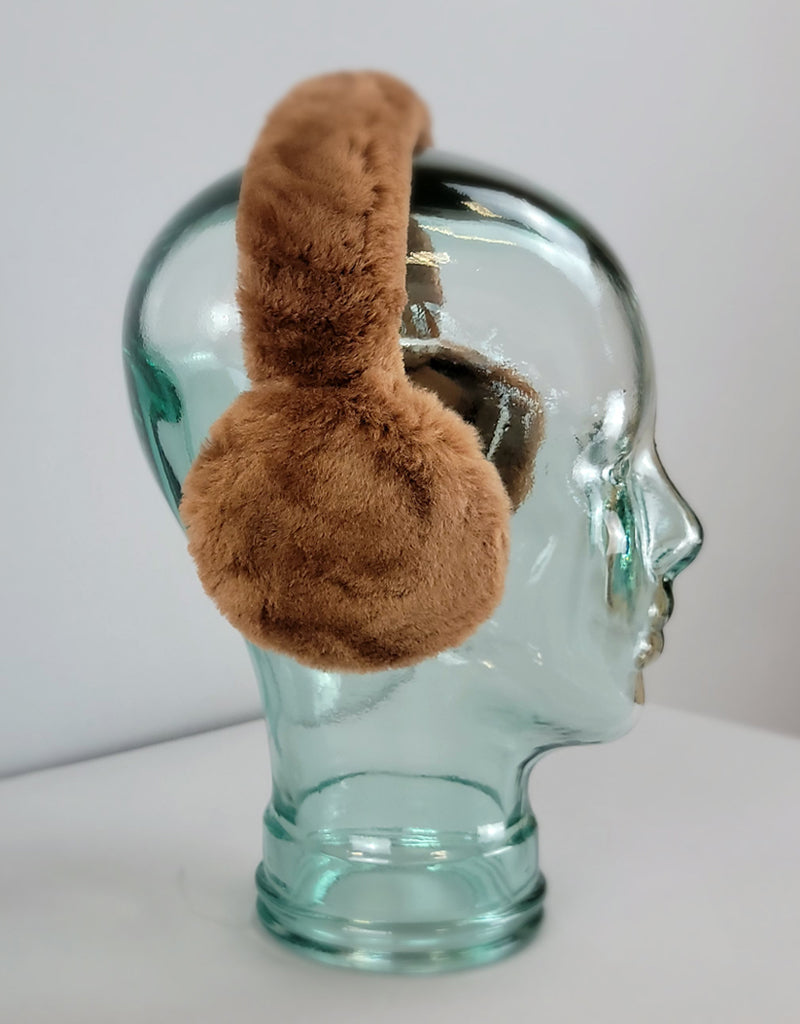 Fur Earmuff- Coffee - Snowflake